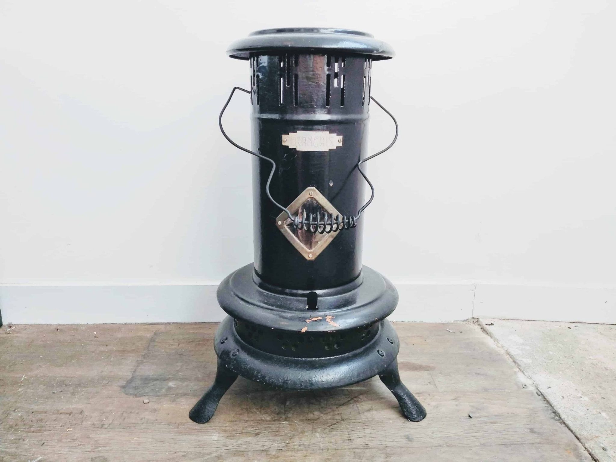 Antique French Paraffin Liquid Fuel Burner Stove Francais Black Painted ...