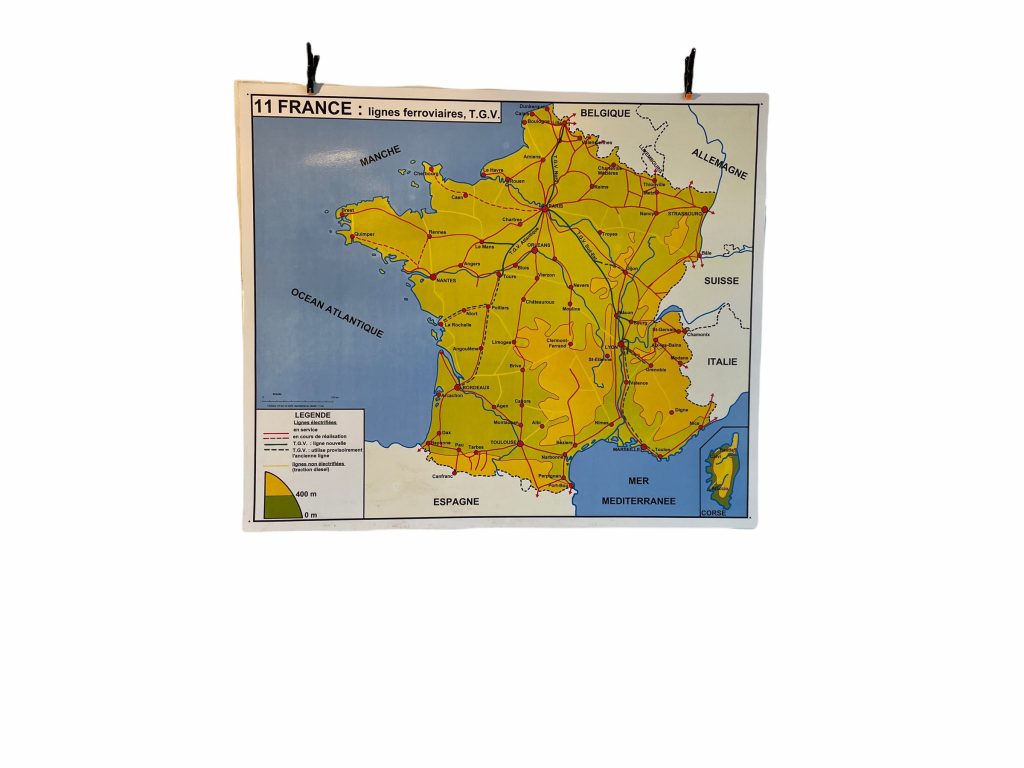 Vintage French Poster School Learning Educational Wall Display Tourism ...