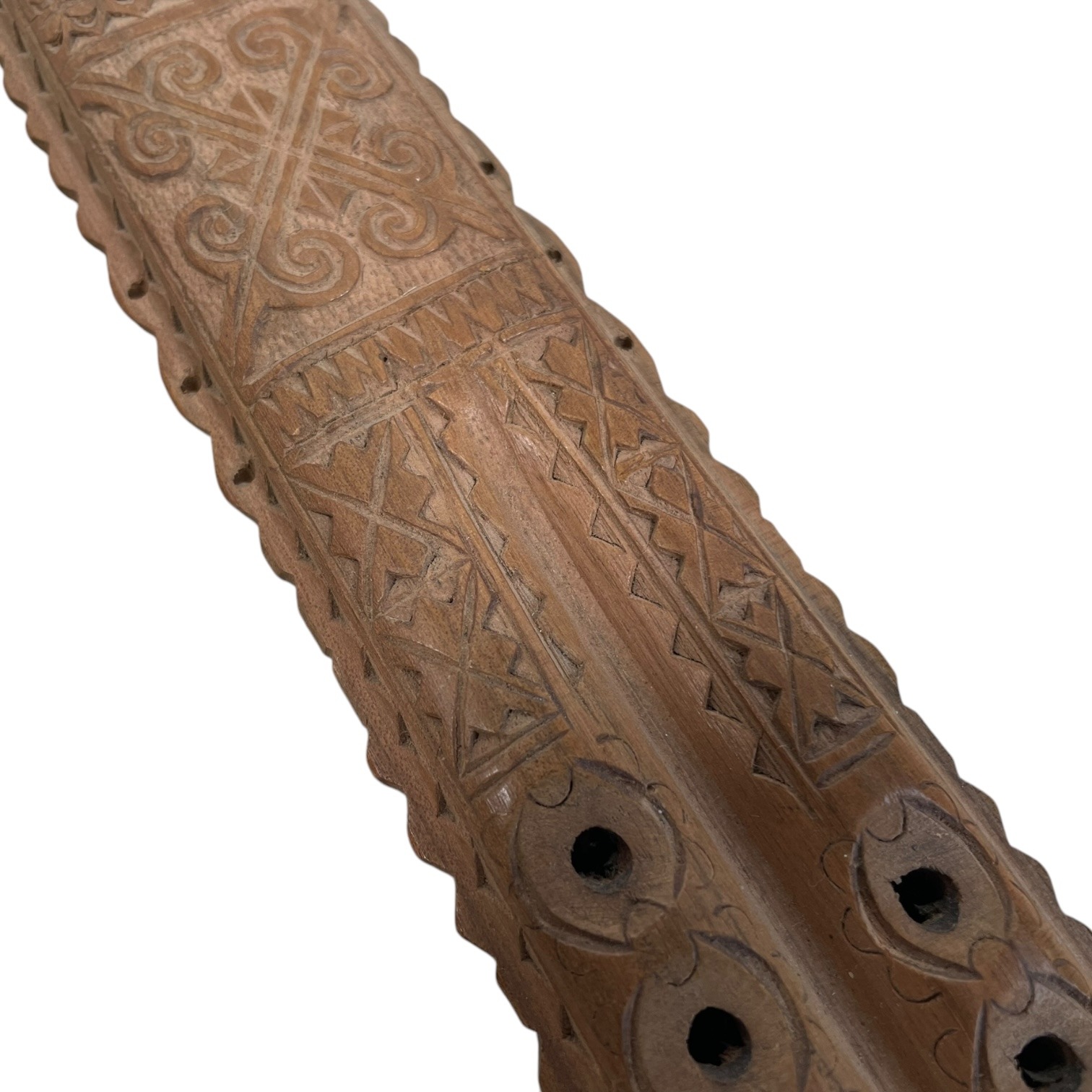 Vintage Borneo Wooden Pipe Musical Wind Instrument Flute Working ...